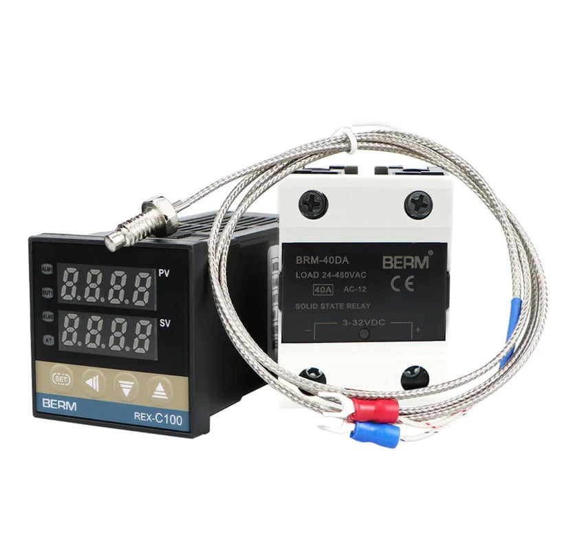 Kit controlador de temperatura PID Voltaje CA 100 ~ 240 V Incluye relé ...
